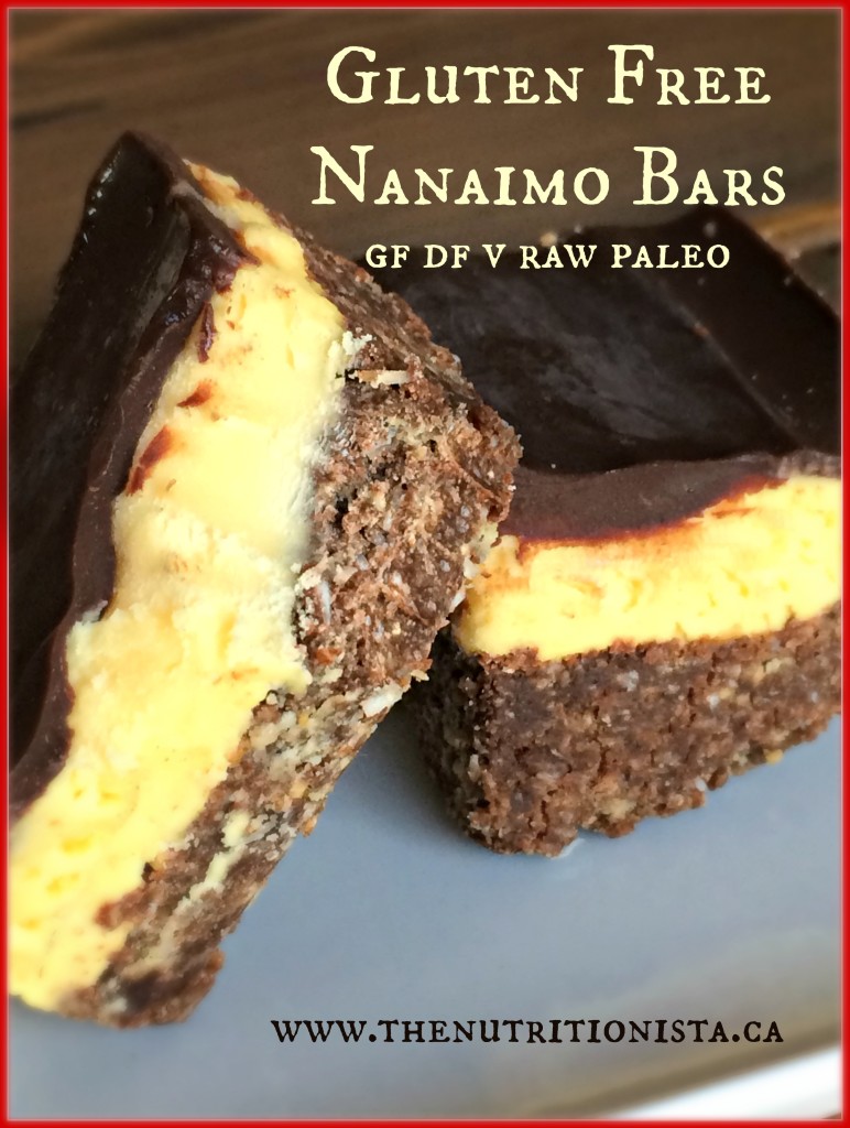 Gluten Free Nanaimo Bars - Nutritionista